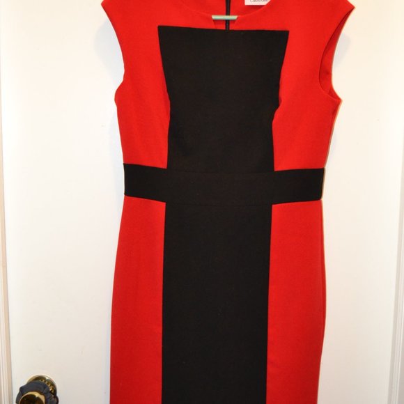 Calvin Klein Dresses Calvin Klein Black Red Sexy Business Attire